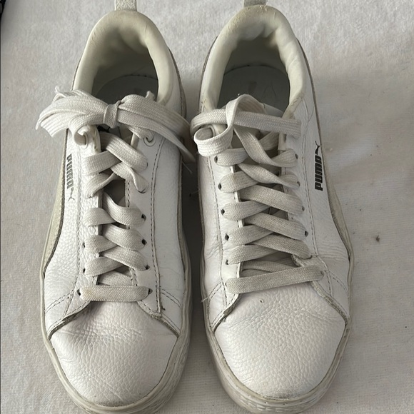 Puma | Shoes | Puma Classic White Leather Sneakers | Poshmark